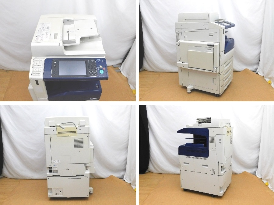 T735Tちょる☆FUJI Xerox 富士ゼロックス Docu Centre-V C5575 カラー複合機 コピー機 4段給紙 FAX プリンタ カウンター 408,438枚 現状品 ...