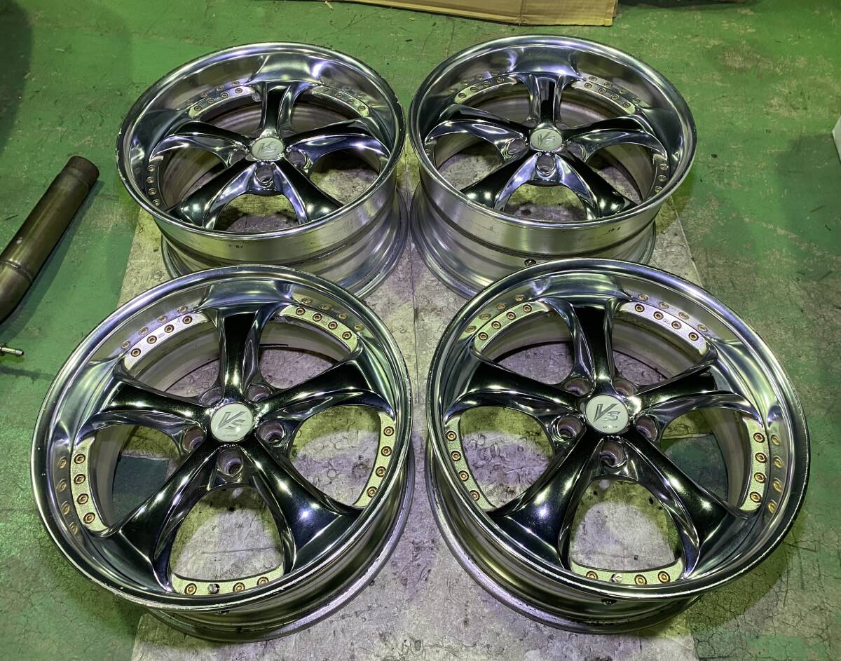 希少サイズ 深リム ワーク WORK VS-KF VSKF 19インチ 8.5J +32 9.5J +39 PCD114.3 5H メッキ ...