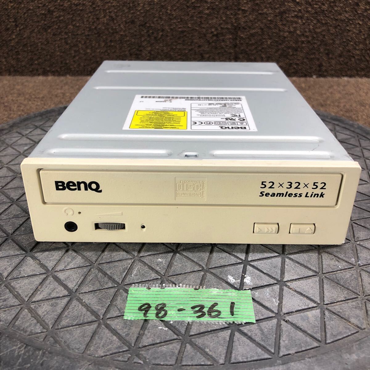 98-361 激安 レトロPC パーツ 内蔵 CD-R/RWドライブ 52x32x52 Seamless Link BenQ 5232P 動作 ...