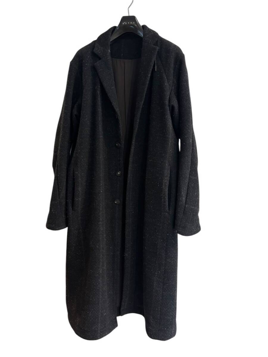 23AW DEVOA シェットランドウールコートCTI-BSOC Coat Shetland Wool. Blackサイズ3 定価110000円incarnation backlash ...