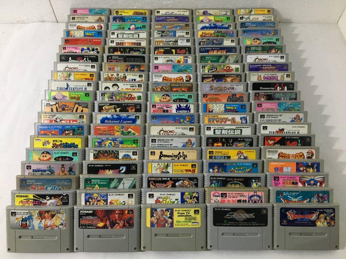 ★ケ986 SFC スーパーファミコン 100本セット 魂斗羅スピリッツ ストZERO2 パロディウスだ! スラムダンク SDヒートアップ!! ドラクエ123 他 /【Buyee】 Buyee ...