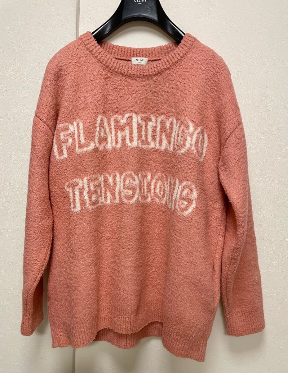 22SS Celine ブラッシュドコットン FLAMINGO TENSIONS オーバーサイズ ニット セーター セリーヌ エディスリマン ピンク /【Buyee】 Buyee ...