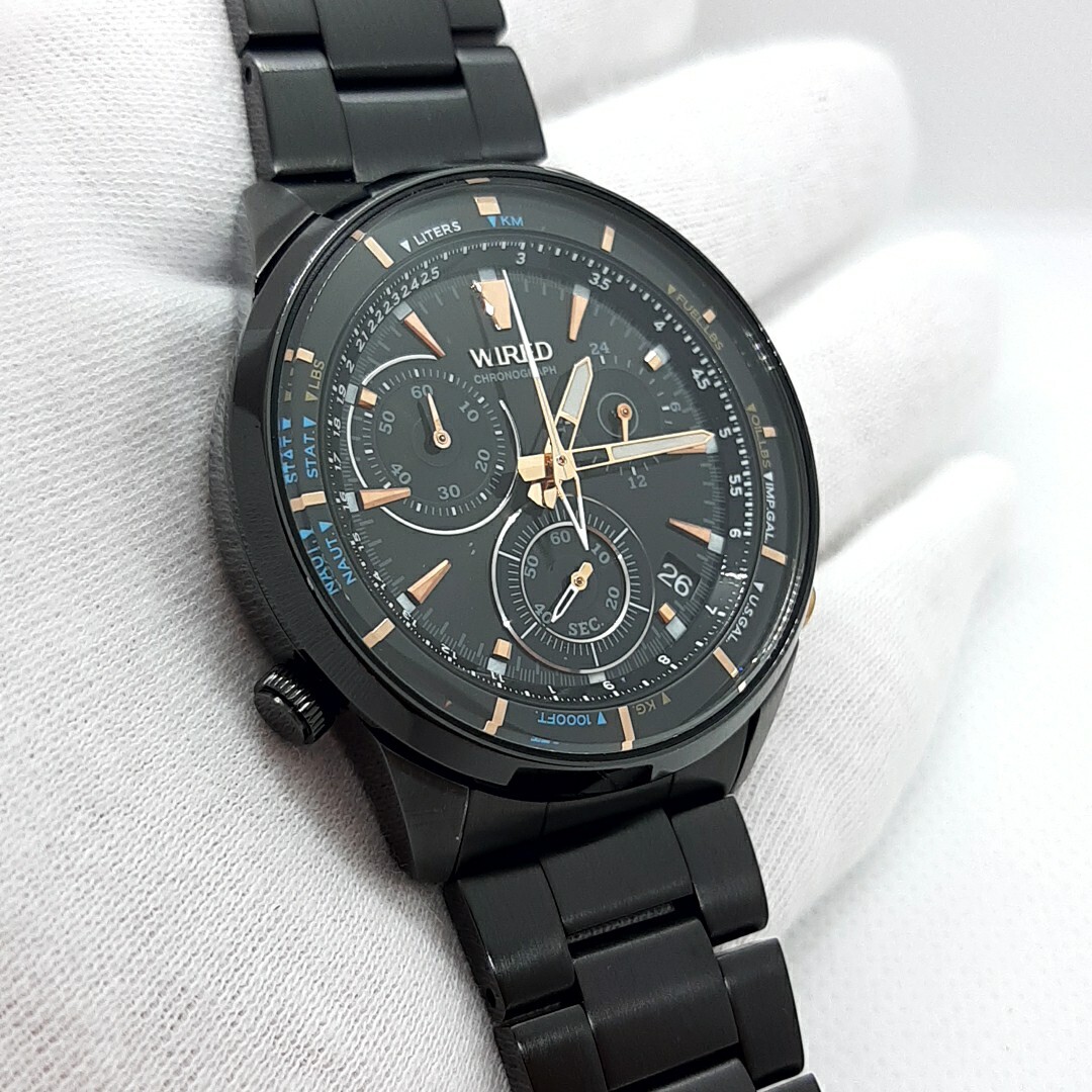 ★宅急便送料無料！電池新品！☆SEIKO WIRED セイコー ワイアード クォーツ クロノグラフ VK68-KX20☆極美品即決！★ ...