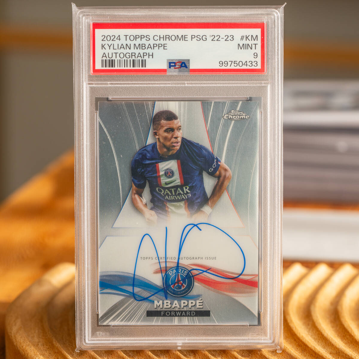 【PSA鑑定済】2024 Topps Chrome Paris Saint-Germain 2022-23 Kylian Mbappe On Card Auto キリアン・エムバペ 直筆サイン ...