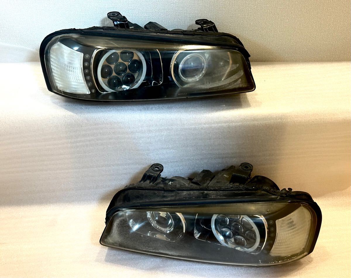 R34 スカイライン 純正 ハロゲン ヘッドライト 前期 BNR34 ER34 HR34 ENR34 スカイライン 左右 日産 skyline ...