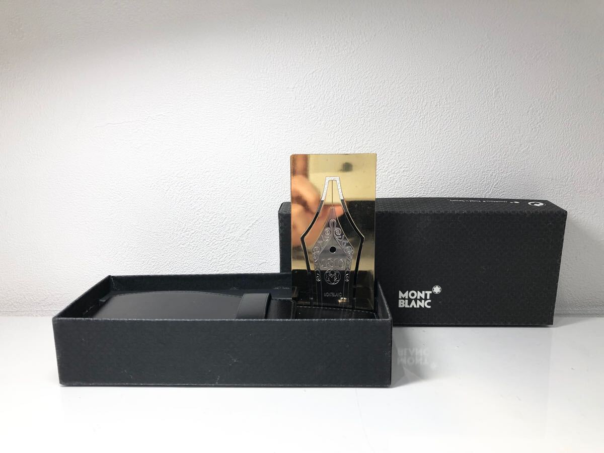 1円スタート MONTBLANC 万年筆 モンブラン ケース ペンケース ブックマーカー 栞 金色 箱あり 0201d /【Buyee ...