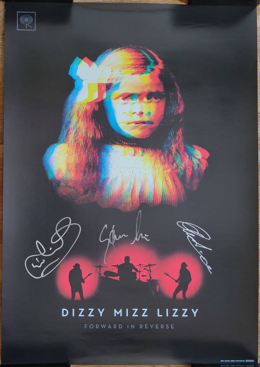 DIZZY MIZZ LIZZY ポスター サイン 2016 FORWARD IN REVERSE ディジー・ミズ・リジー Tim ...
