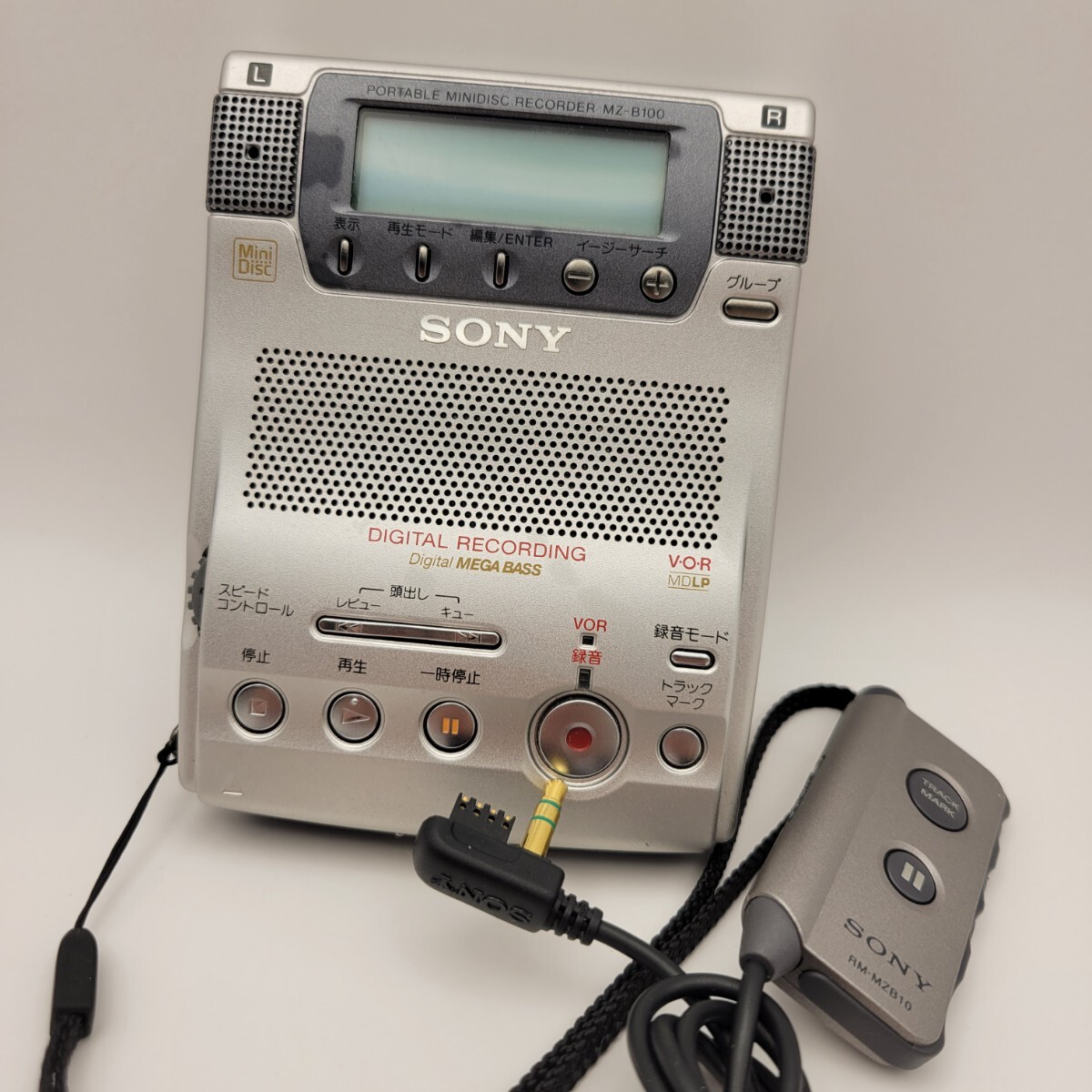 SONY MZ-B100 PORTABLE MINIDISC RECORDER ソニー ポータブルMDレコーダー RM-MZB10 リモコン オーディオ機器 MADE IN JAPAN 日本製 ...