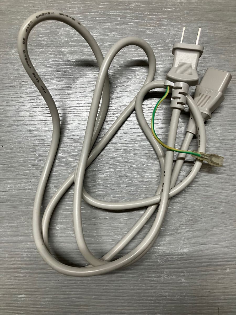 送料無料 電源 ケーブル 約 1.8m 白 アース 付 AC コード 長 180cm 3P メス → 2P オス I-SHENG VCTF 3G 0.75mm2 7A 125V 画像参照 NC ...