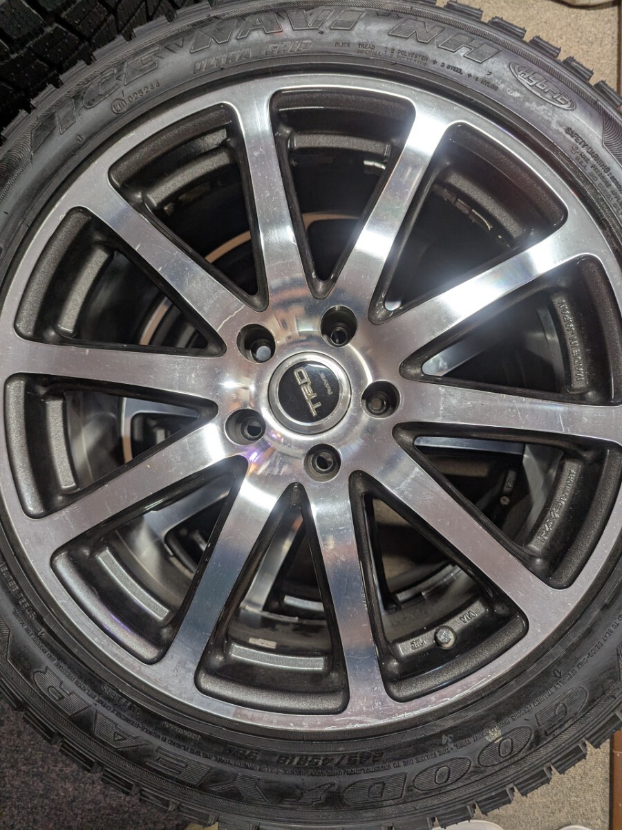タイヤイボ有り RAYS TRD TF2 ディーラーオプション グッドイヤースタッドレスとホイール 4本 18インチ 7.5J アルファード ...
