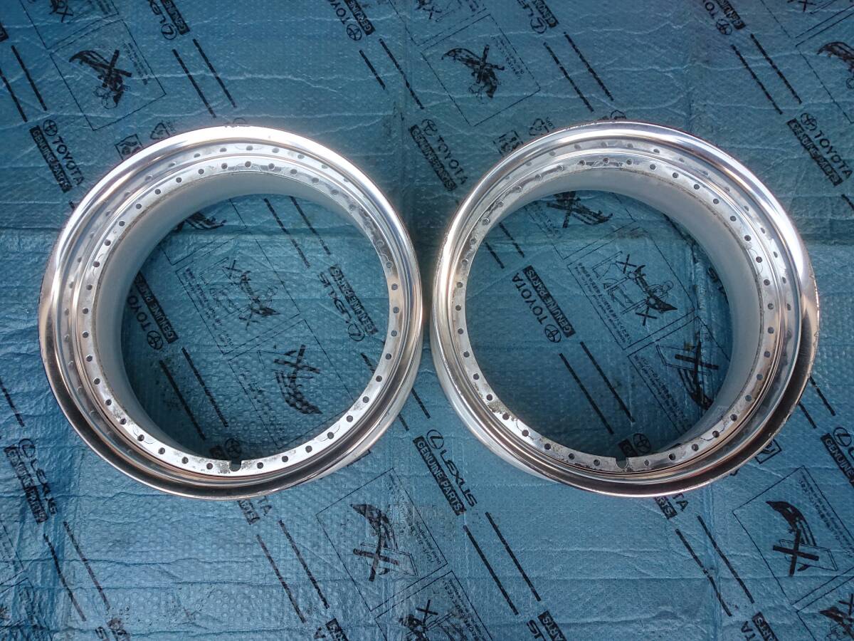 リバレル用に！WORK ワーク VS-ZF 外し 17インチ 7J 40穴 リムのみ 2本セット① VS-KF VS-SS 流用に！アウター ...