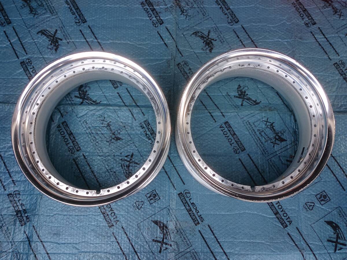 リバレル用に！WORK ワーク VS-ZF 外し 17インチ 7J 40穴 リムのみ 2本セット② VS-KF VS-SS 流用に！アウター ...