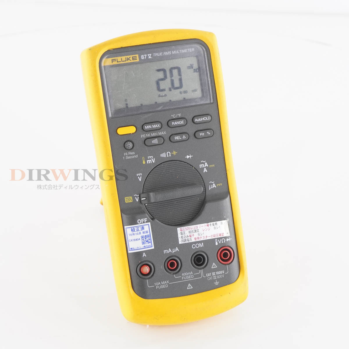 [DW] 8日保証 校正2025年10月期限 87V 87 V FLUKE TRUE RMS MULTIMETER DIGITAL ...
