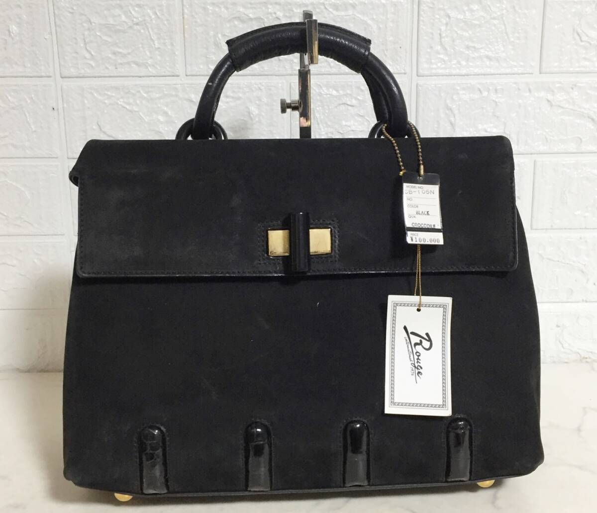 no32226 COCO-BENIGNE 銀座和光 定価10万円 本革 ヌバック レザー クロコダイル エキゾチック ハンド バッグ 通勤 通学 A4収納可能 /【Buyee】 Buyee ...