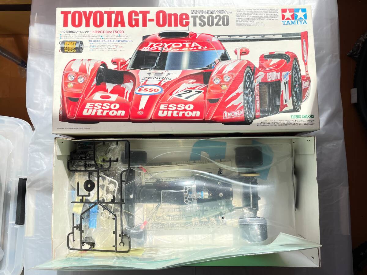 ★組立途中 未走行 欠品有り！タミヤ TAMIYA 1/10 電動RC レーシングカー トヨタ TOYOTA GT-One TS020 ...