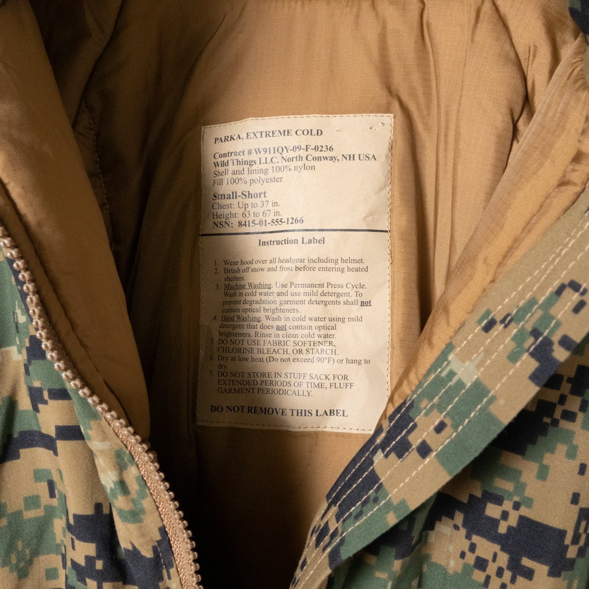 WILD THINGS ワイルドシングス USMC Gen3 Lv7 parka ハッピースーツ デジタルモザイク 迷彩 W911QY-09 ...