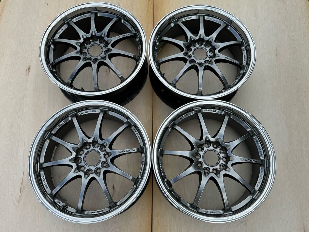 RAYS Vork Racing CE28N 114.3 18inch 7.5J +50 リム ポリッシュドカスタム品 レイズ CE28 ...