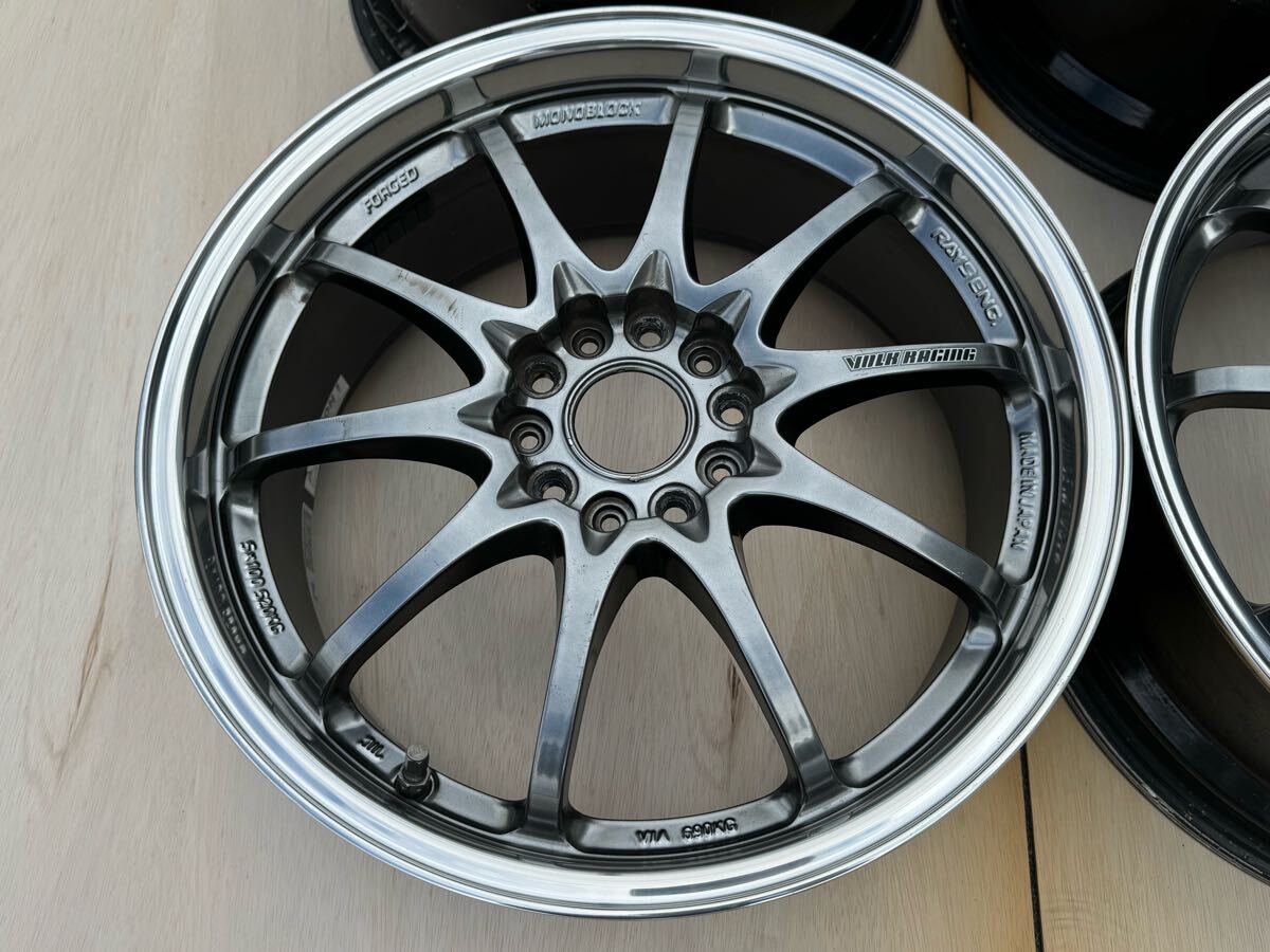 RAYS Vork Racing CE28N 114.3 18inch 7.5J +50 リム ポリッシュドカスタム品 レイズ CE28 ...