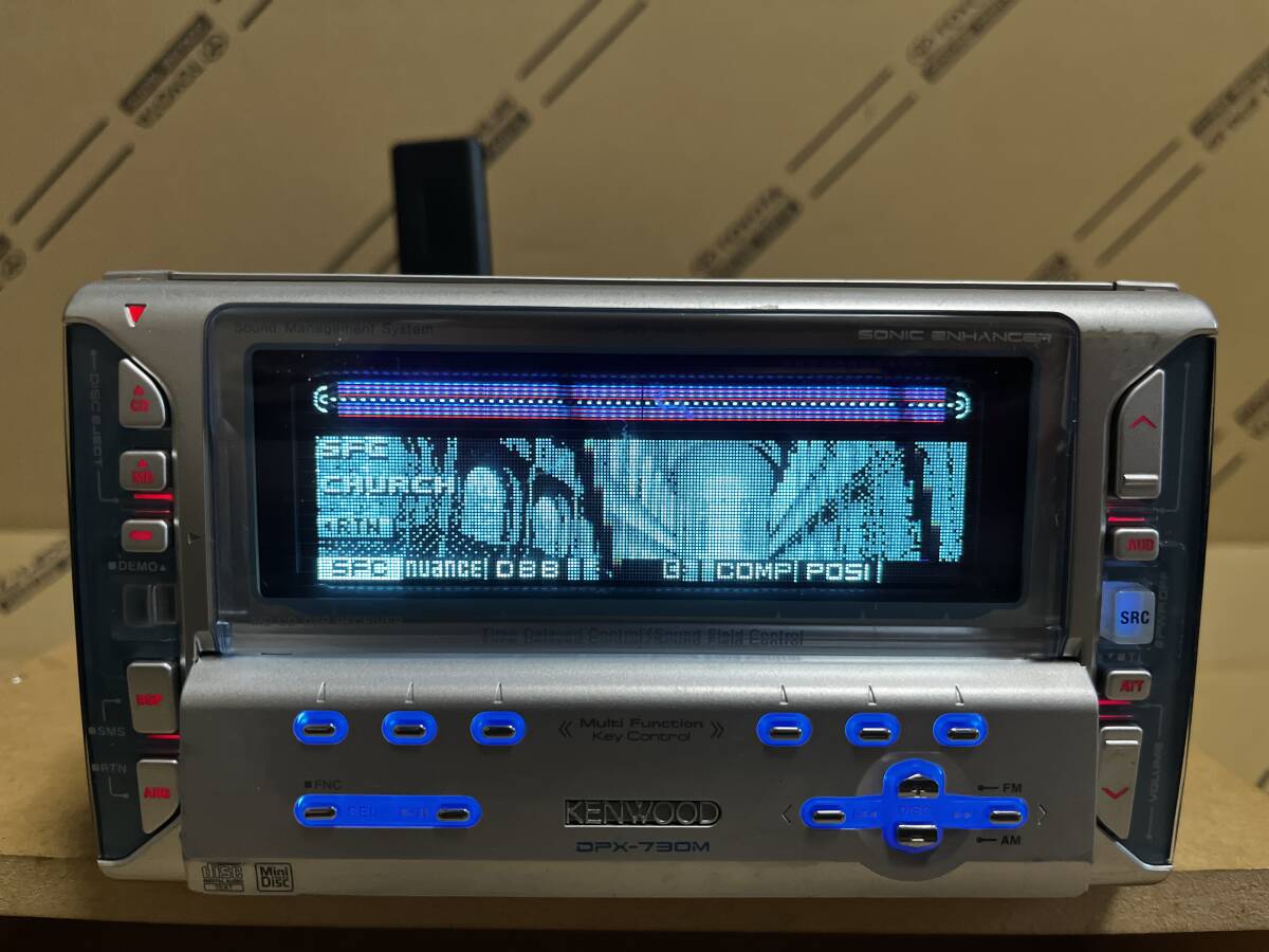 KENWOOD DPX-730M Bluetooth付き Spotifyなど再生可 CD&MDプレーヤー★DSP スペアナ チャーチ 残響音 ...