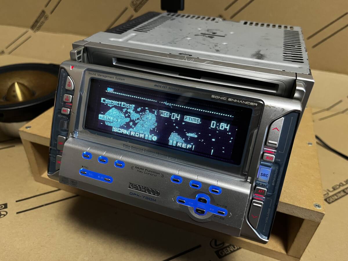 KENWOOD DPX-730M Bluetooth付き Spotifyなど再生可 CD&MDプレーヤー★DSP スペアナ チャーチ 残響音 ...
