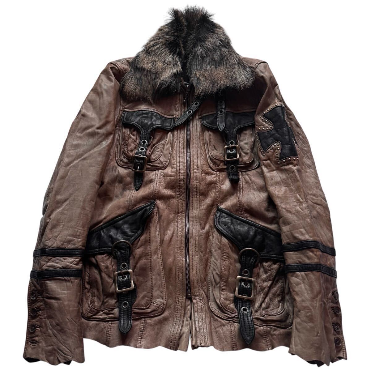 Yasuyuki Ishii 00s Dexter & Sinister leather jacket archive vintage ヤス ...