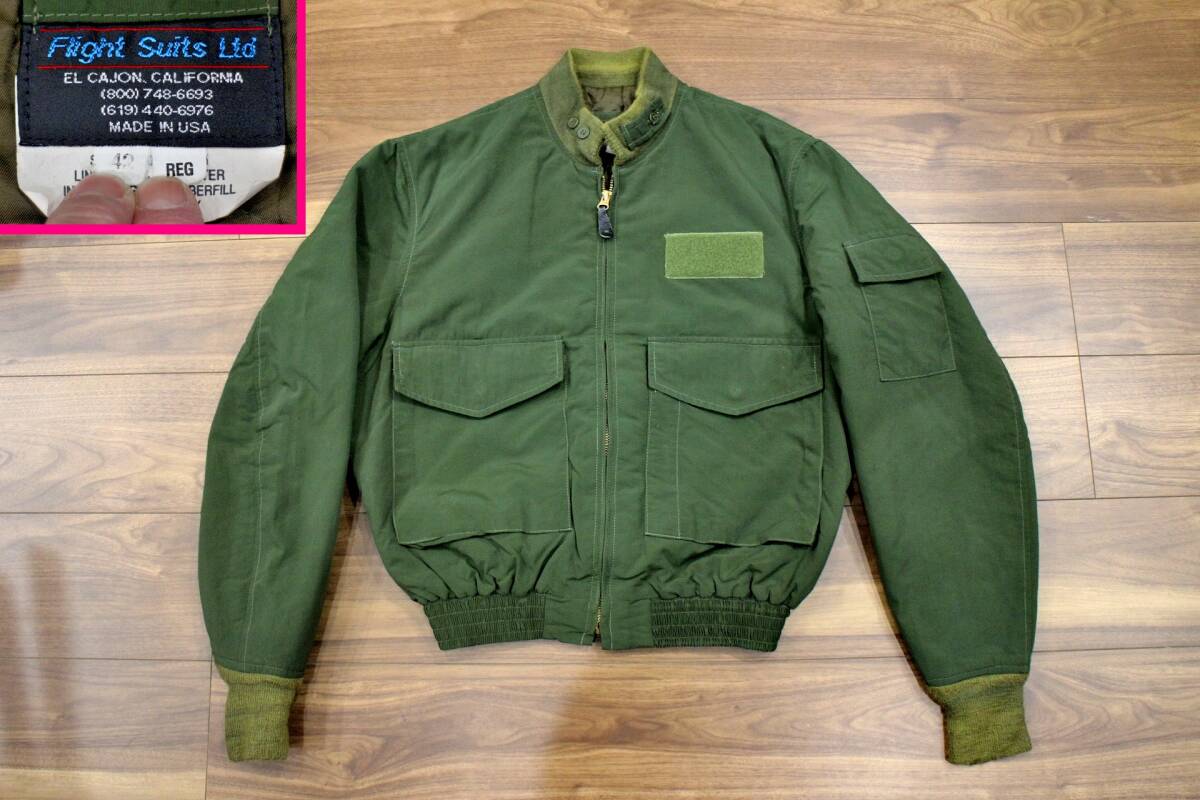 レア★80s~90s USA製 Flight Suits Ltd ビンテージ G-8 WEP サイズ【42 R】★USN NAVYフライトジャケット A2 G1 L2B MA1 N1 CWU ...