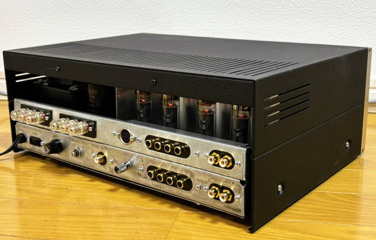 『1965年 Vintage TRIO W-46K 真空管式ステレオ・プリメインアンプ 完全オーバーホール施工済み 保証完備』① ...