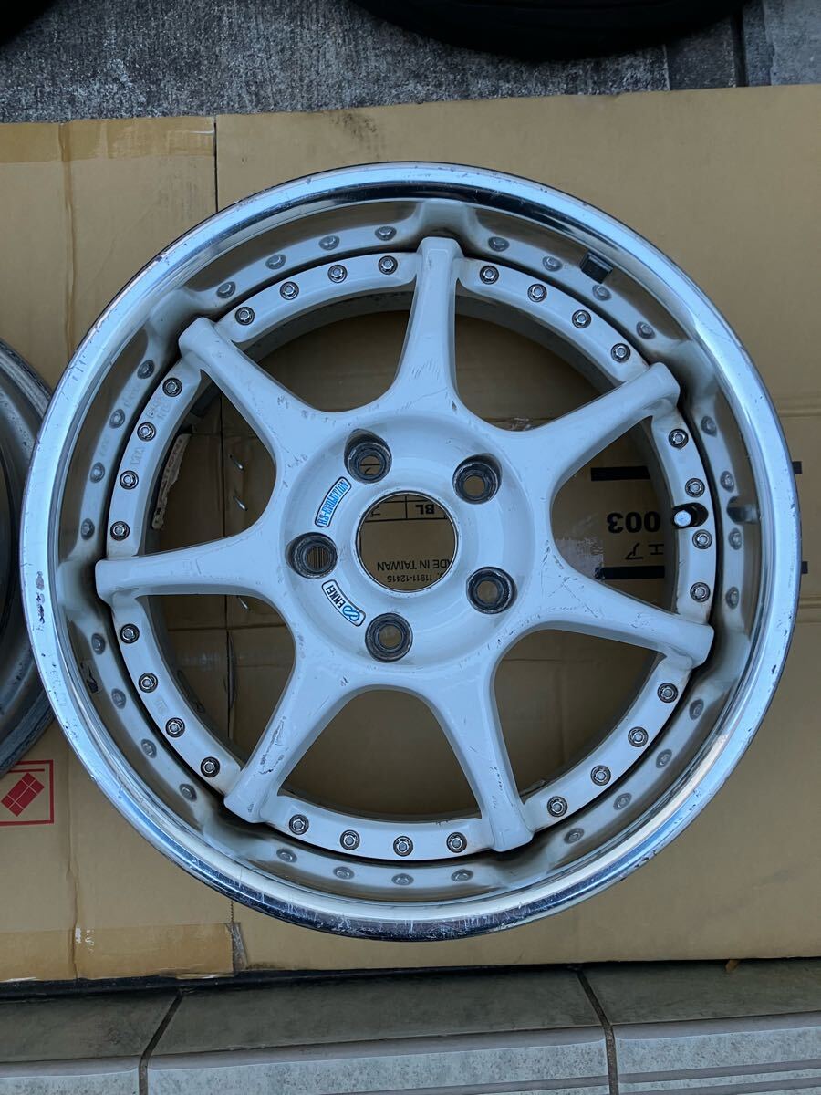 enkei rs evolution 16インチ 7j +38 114.3×5穴 3ピース ホイール 2本 エンケイ RSエボリューション ...