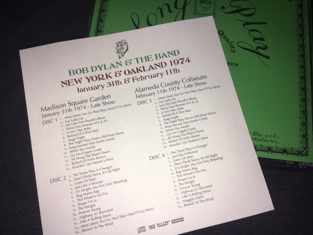 Bob Dylan & The Band - New York & Oakland 1974 : Empress Valley プレス4CD/緑ジャケット /【Buyee】 Buyee ...