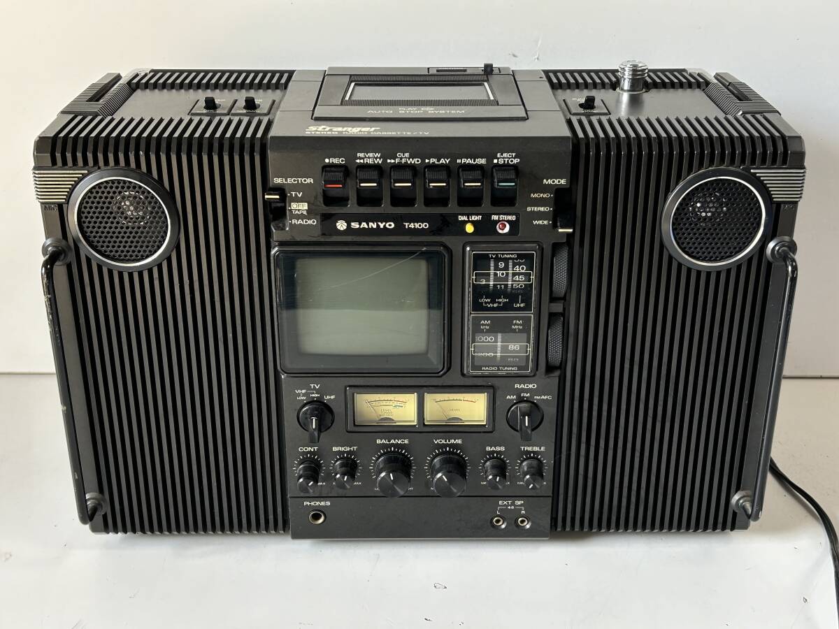 ⑪846 SANYO サンヨー ラジカセ Stranger T4100 ステレオ ラジオ カセット テレビ TV付 三洋 レトロ アンティーク 当時物 /【Buyee】 Buyee ...