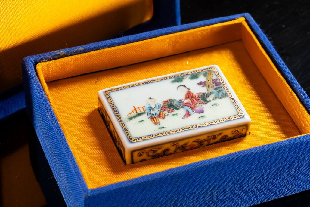 【善古堂】某有名収集家買取品 中国伝来 清時代物 大清嘉慶年在銘 粉彩三娘教子紋墨床書道具 共箱 文物商店買取品 骨董品 古美術 0213-5 /【Buyee】 Buyee ...