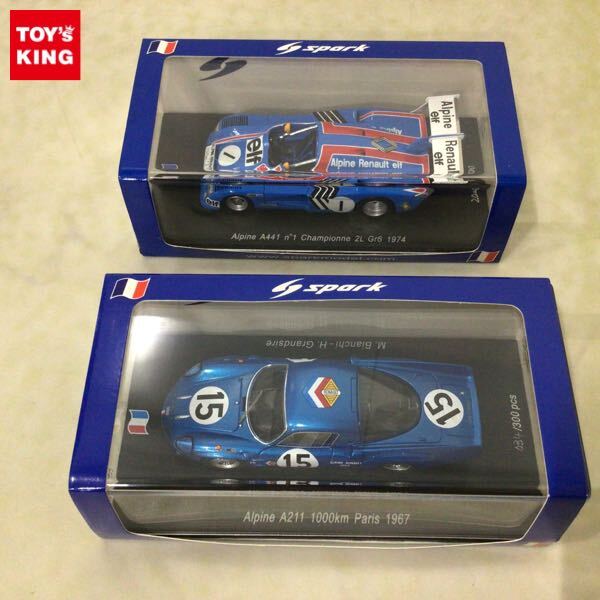 1円〜 スパーク 1/43 Alpine A441 #1 Championne 2L Gr6 1974 Alpine A211 #15 ...