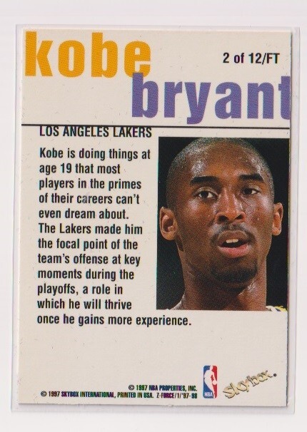 1997-98 Skybox Z-Force Kobe Bryant Fast Track card /【Buyee】 Buyee ...