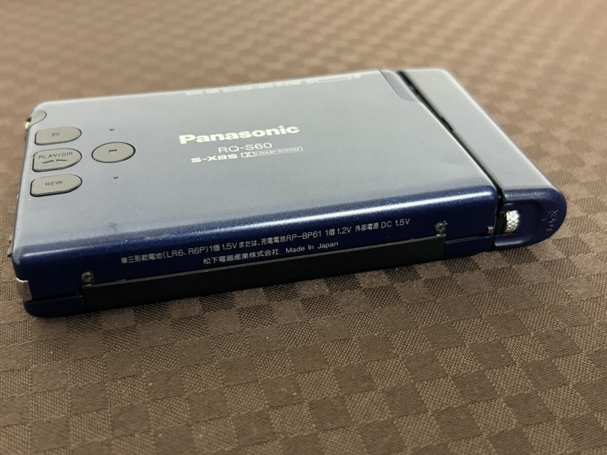 A3 Panasonic パナソニック RQ-S60 S-XBS カセットプレーヤー ポータブルプレーヤー イヤホン付き オーディオ機器 ...