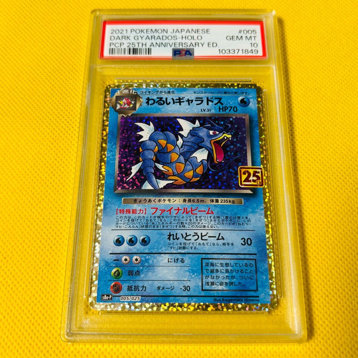 ★PSA10★GEM MINT【わるいギャラドス/25周年/プロモ/S8a-P】2021 DARK GYARADOS-HOLO 005/025【ポケカ】25TH ANNIVERSARY ...