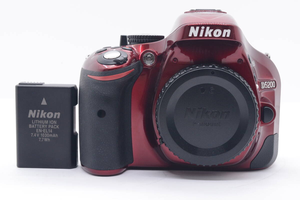 シャッターカウント 2346回 Nikon ニコン D5200 Red Body ボディ デジタル 一眼 レフ カメラ 赤 TND520023 ...