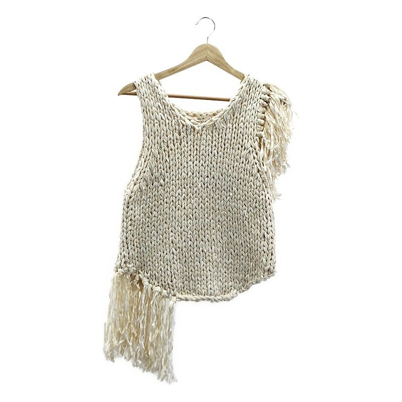 【新品】 DES PRES / デプレ | コットンポリエステルムリネ アシンメトリーフリンジベスト | S | ベージュ/ホワイト | メンズ /【Buyee】 Buyee ...