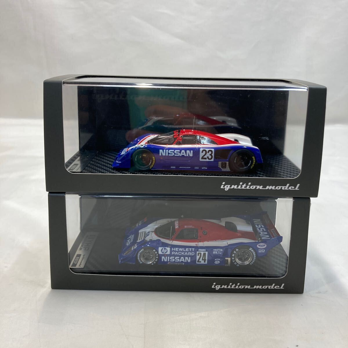 IG-model 1/43 2台セット nissan R90CK #23 nissan R92CP #24 ミニカースポーツカーレーシングカー ...