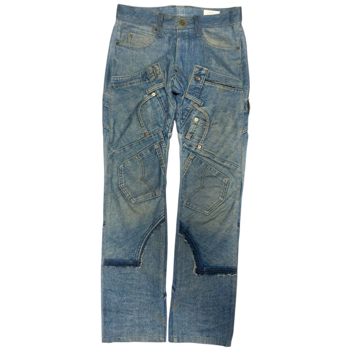 20471120 Paper Rebuild Design jeans denim pants 再構築 リメイク デニム ジーンズ パンツ ...