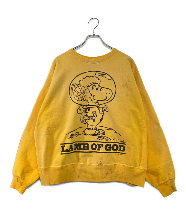 24ss Saint mxxxxxx LAMB OF GOD sweat shirt スヌーピー トレーナー スウェットサイズXL セイント ...
