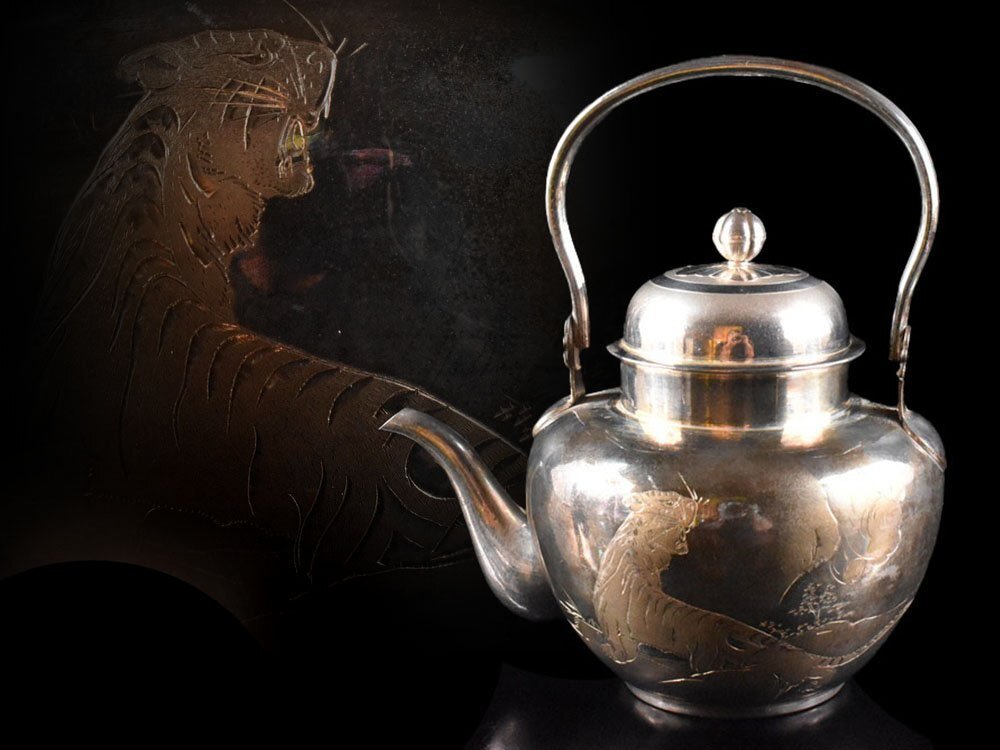 【雲】某コレクター買取品 銀製 虎彫湯沸かし 重さ約245g 古美術品(銀瓶鉄瓶水注急須)BY2085 PTcbhf LTAhkou /【Buyee】 Buyee - Japanese ...