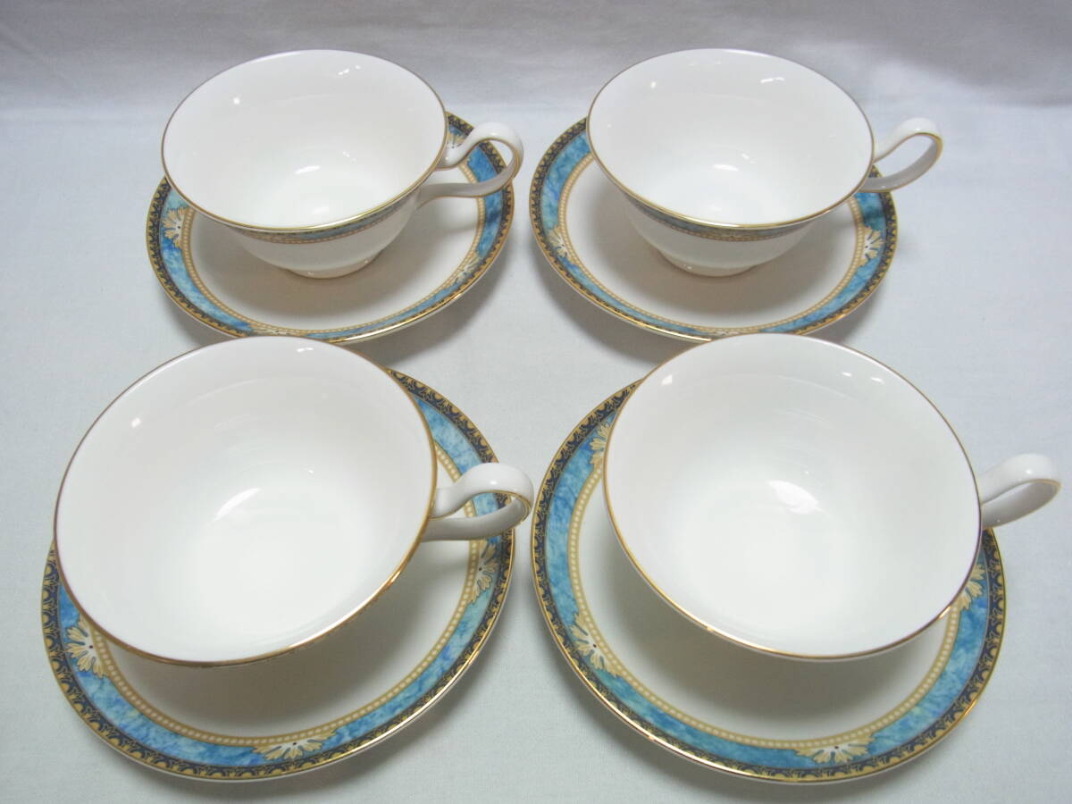 ★WEDGWOOD CURZON 1993 ウェッジウッド カーゾン 廃番品 ティーカップ ソーサー 4客セット 金彩 イギリス製 ティーセット 陶磁器 現状★80 /【Buyee ...