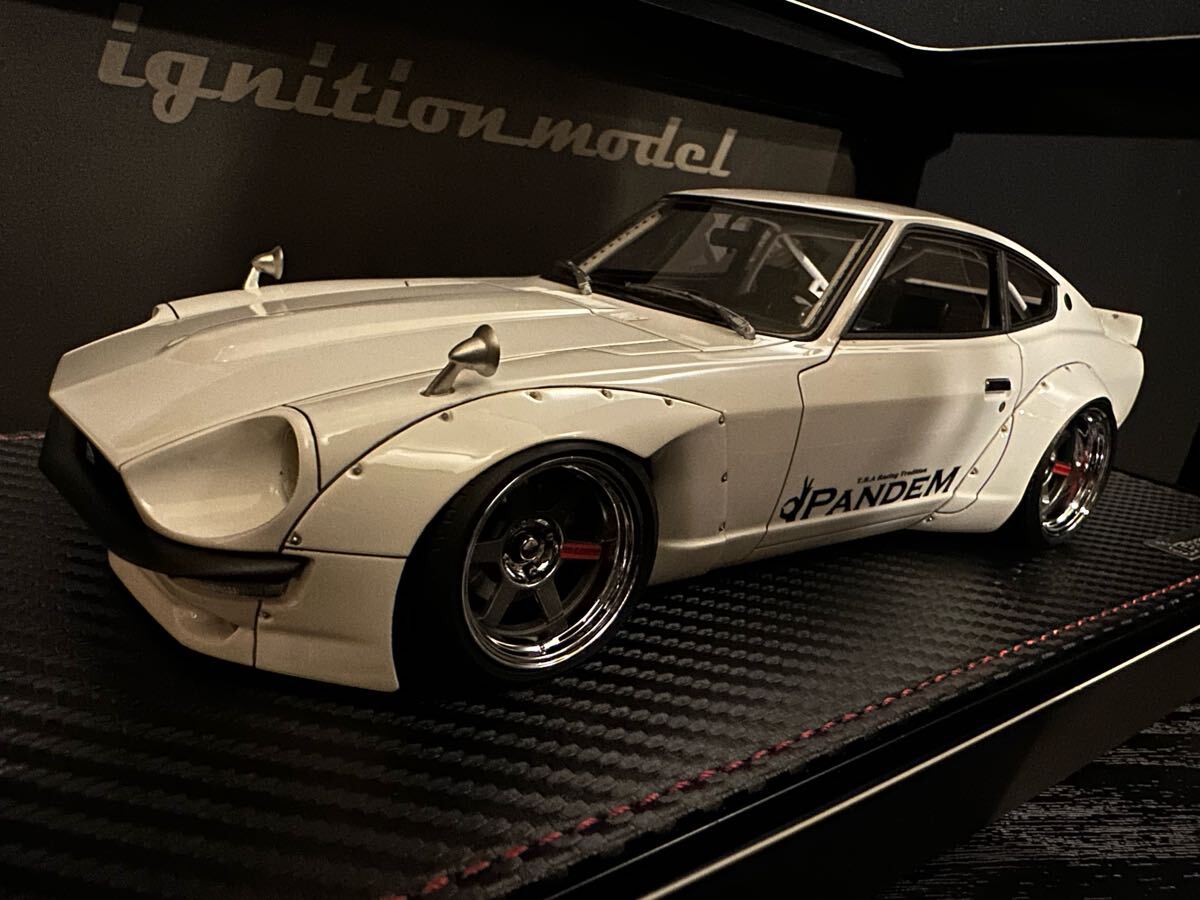 [新品] 1/18 IG1008 PANDEM S30 Z White イグニッションモデル ignition model NISSAN Fairlady Greddy Fugu Z パンデム ...