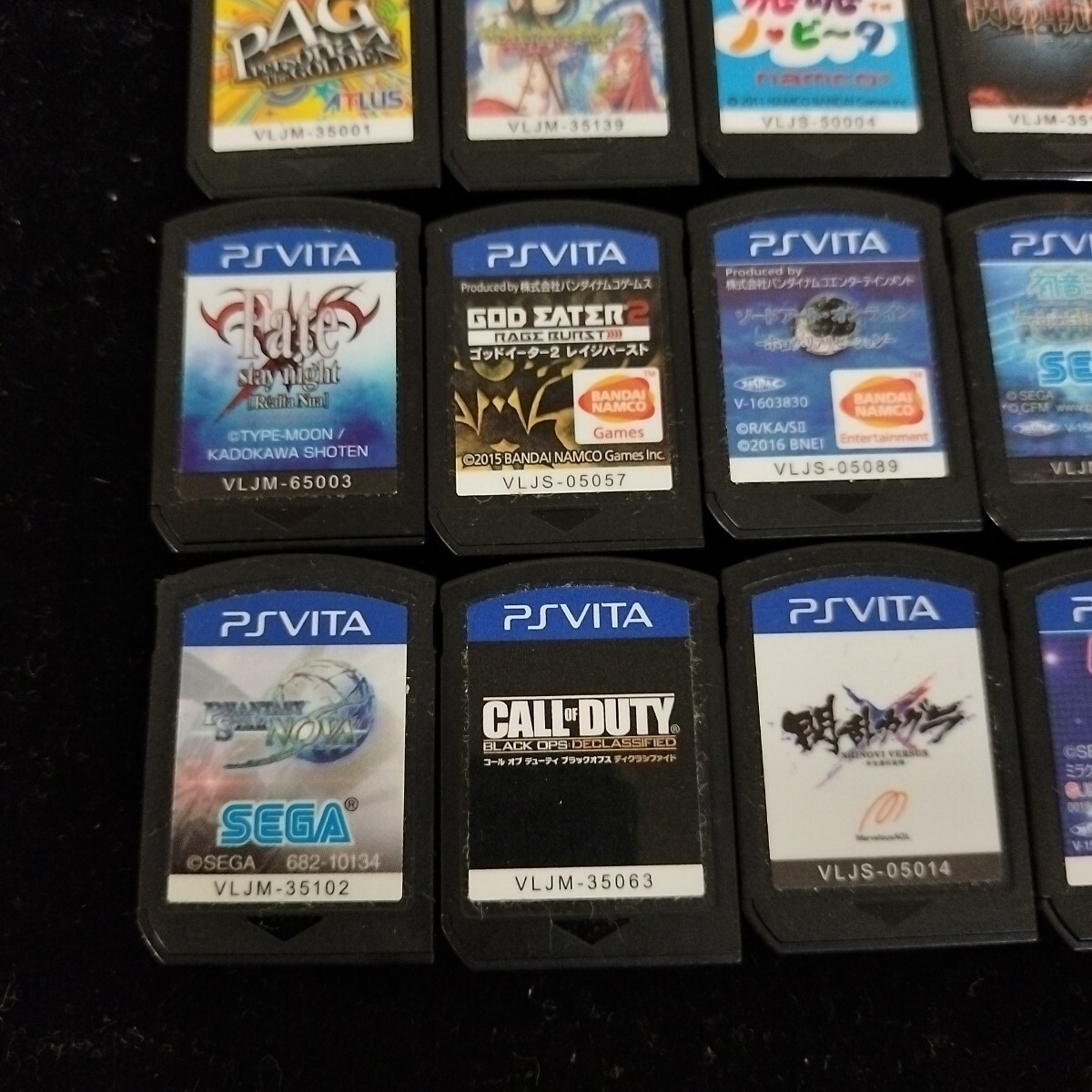 15本 PSVITA ソフト まとめ PS VITA ソフト P4G ペルソナ4 FATE ダンジョントラベラーズ2 call of duty nova ソードアート・オンライン ...