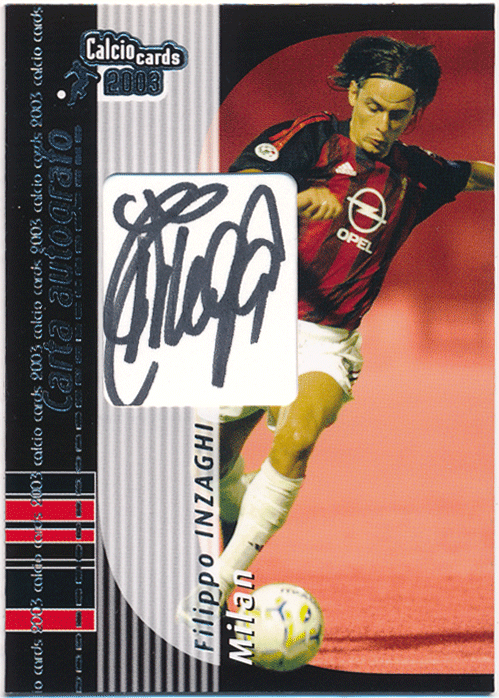 Filippo Inzaghi 2003 Panini Calcio Cards Signature Auto 100枚限定 直筆サイン オート パニーニカルチョ フィリッポ・インザーギ ...