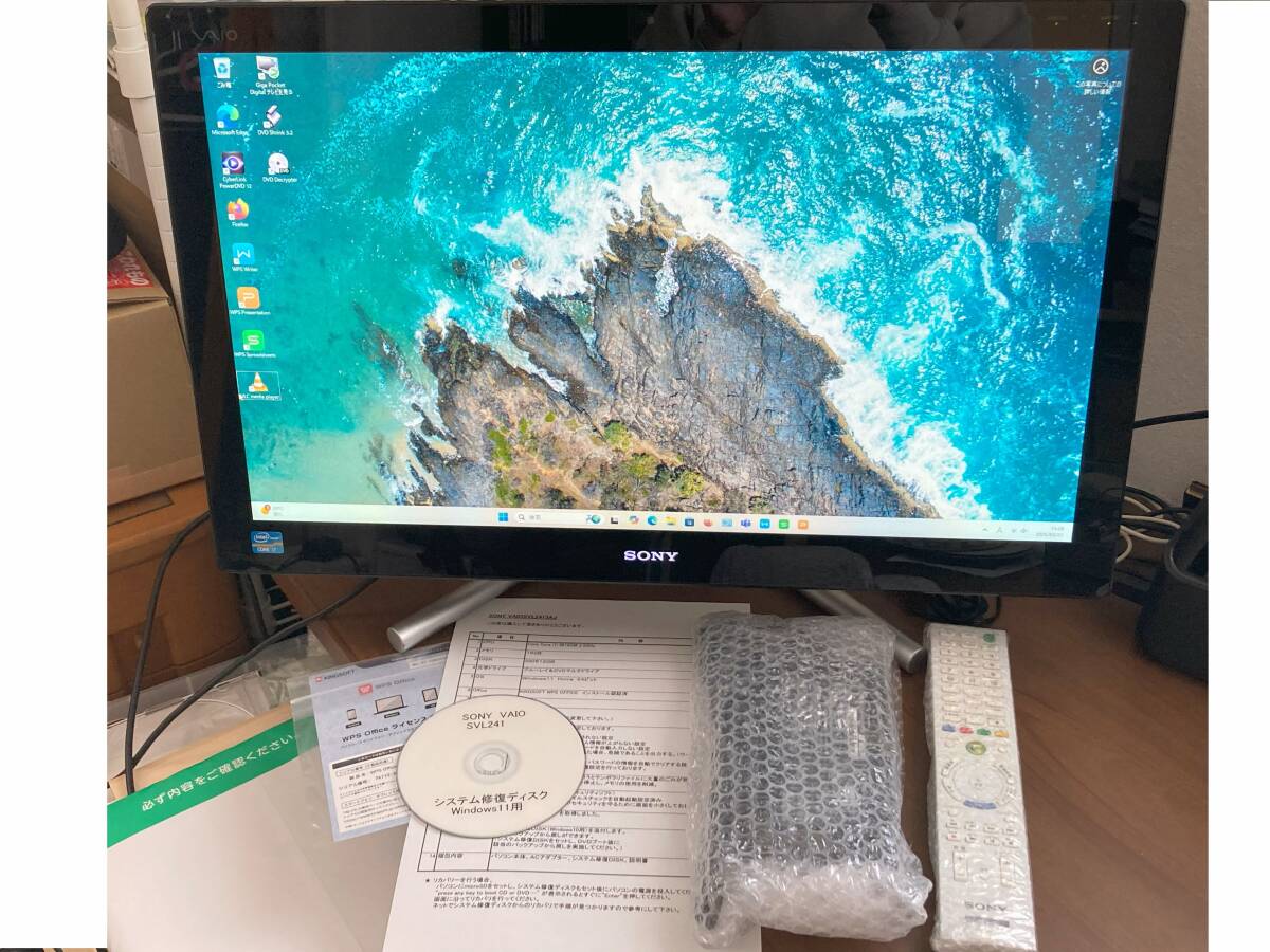 ☆セキュリティ対策済☆ SONY VAIO SVL241 Windows11 Core i7 新品SSD512GB WPS-Office ...
