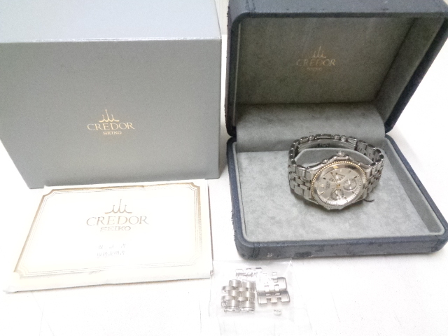 SEIKO セイコー CREDOR クレドール パシフィーク レトログラード 18KT/SS 4S77-0A30 メンズ腕時計 自動巻き 保証書、コマ付き 箱入り /【Buyee】 Buyee ...