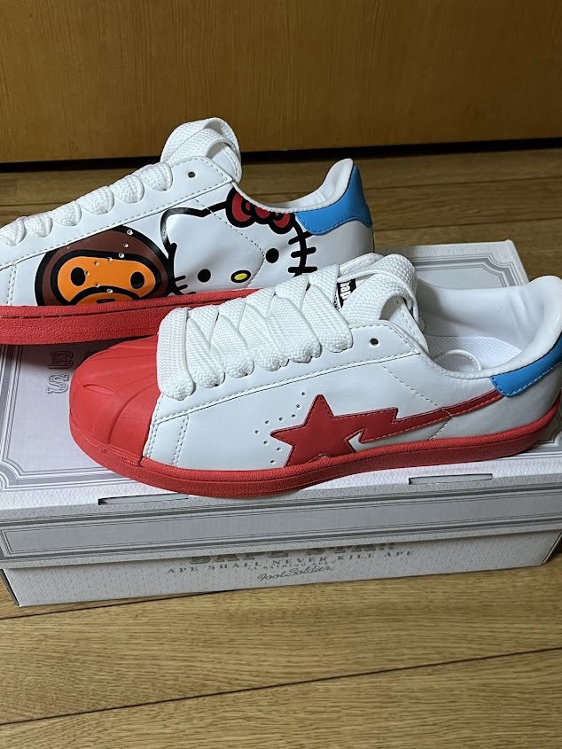 ★US9.5★27.5cm★ OG Vintage NIGO BAPE x Sanrio べイプ エイプ サンリオ ハローキティ スニーカー 靴 Hello Kitty Skullsta ...