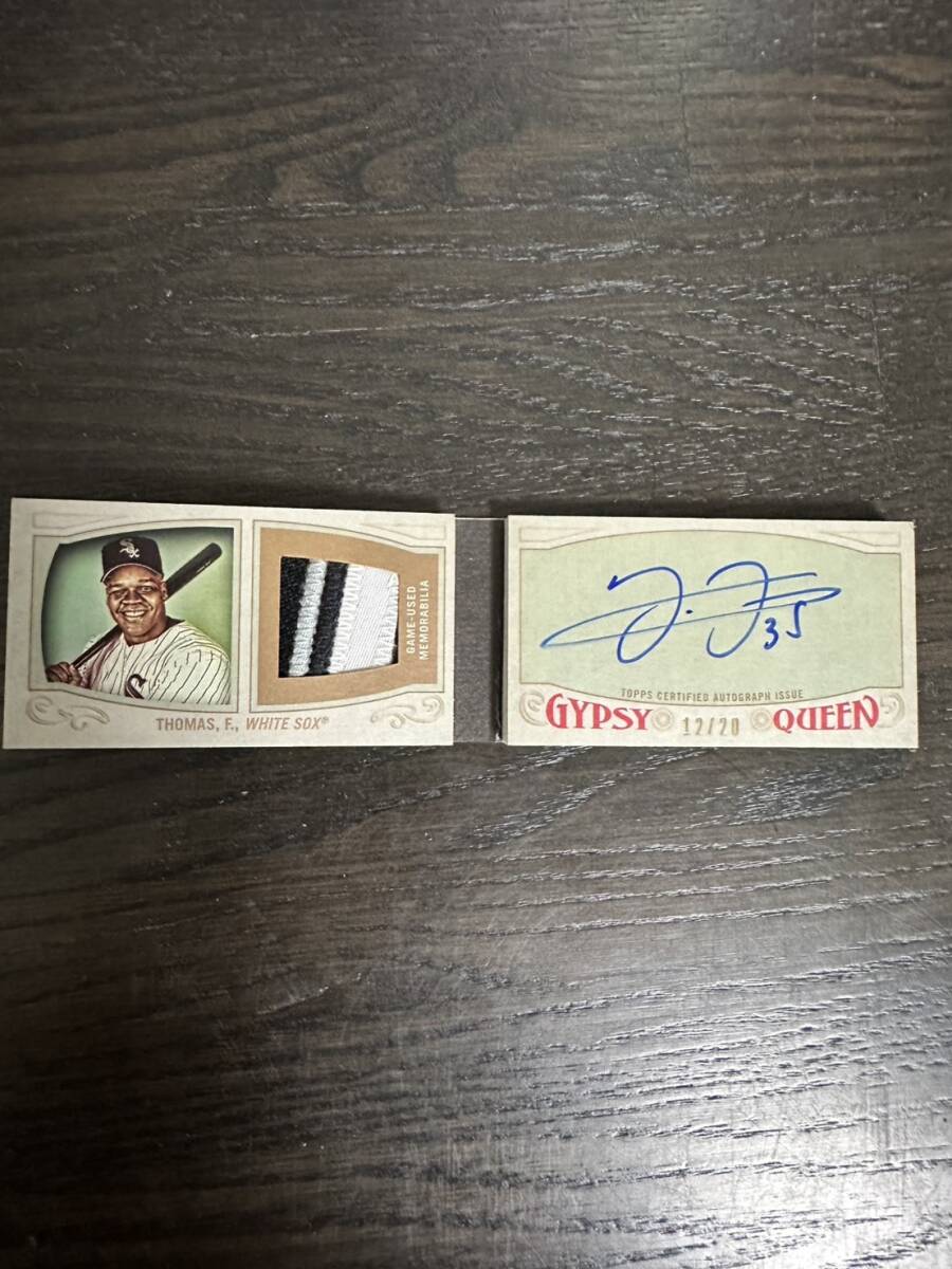 2016 TOPPS GYPSY QUEEN FRANK THOMAS MINI BOOKLET AUTO PATCH /20 直筆サイン ...