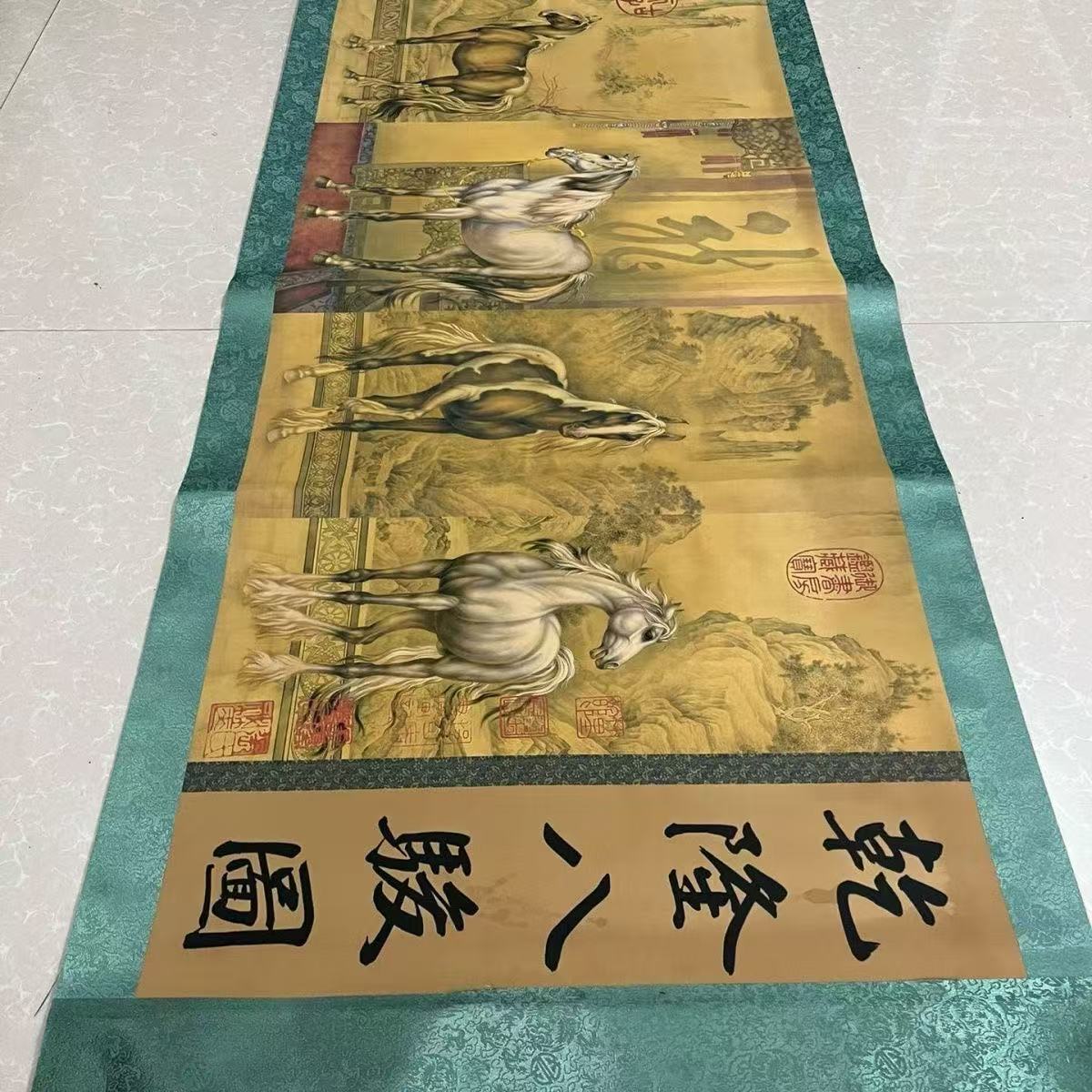 【珍寶斎】y51旧家収蔵 【郎世寧】乾隆 八駿図 長巻 絵巻 置物 /【Buyee】 Buyee - Japanese Proxy Service | Buy from Japan!